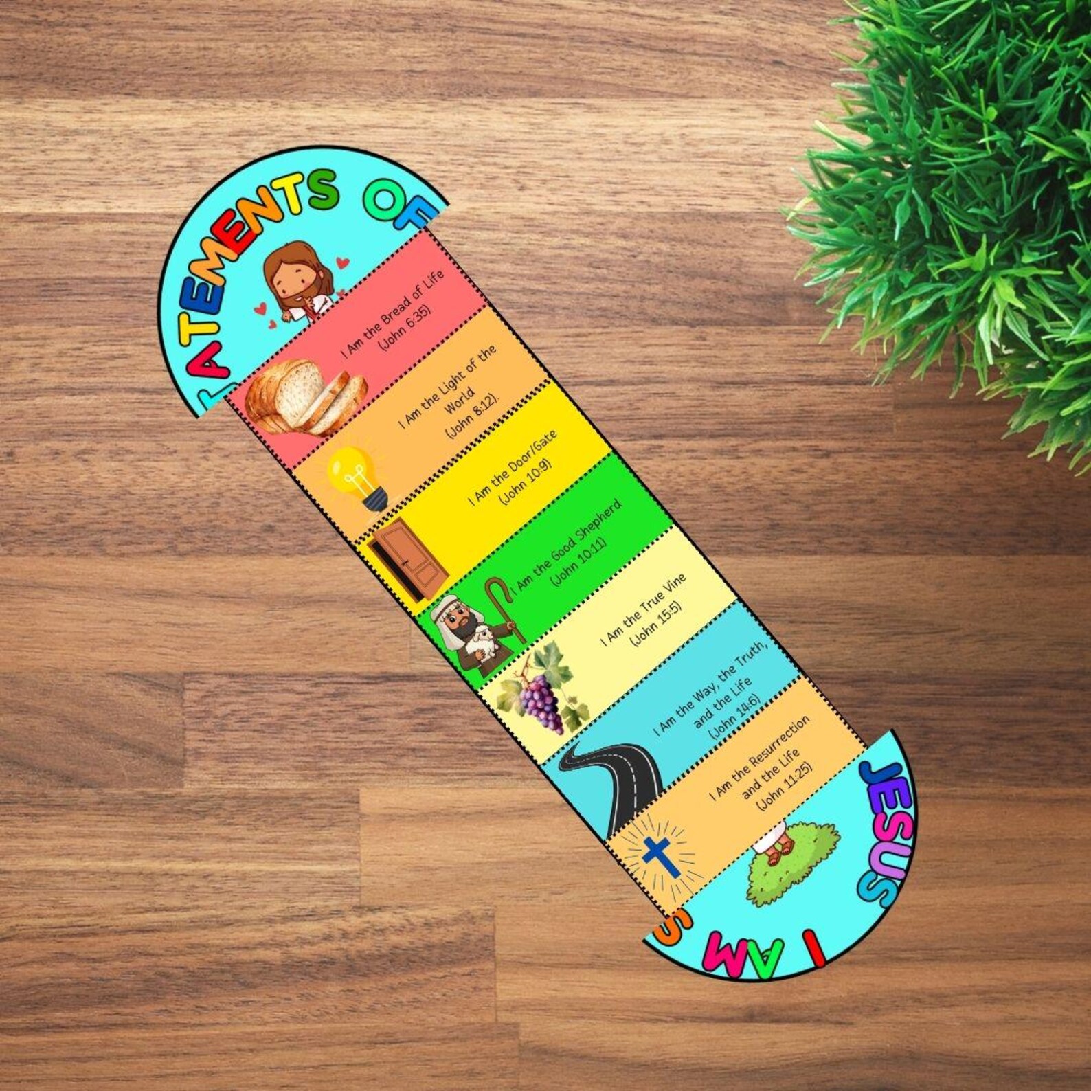 I Am Statements of Jesus Folding Surprise Bible Craft, Printable Bible ...