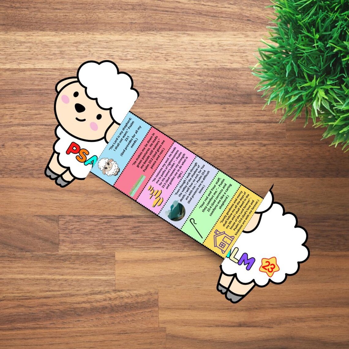 Psalm 23 Folding Surprise Bible Craft, Bible Lesson, Psalm Craft ...