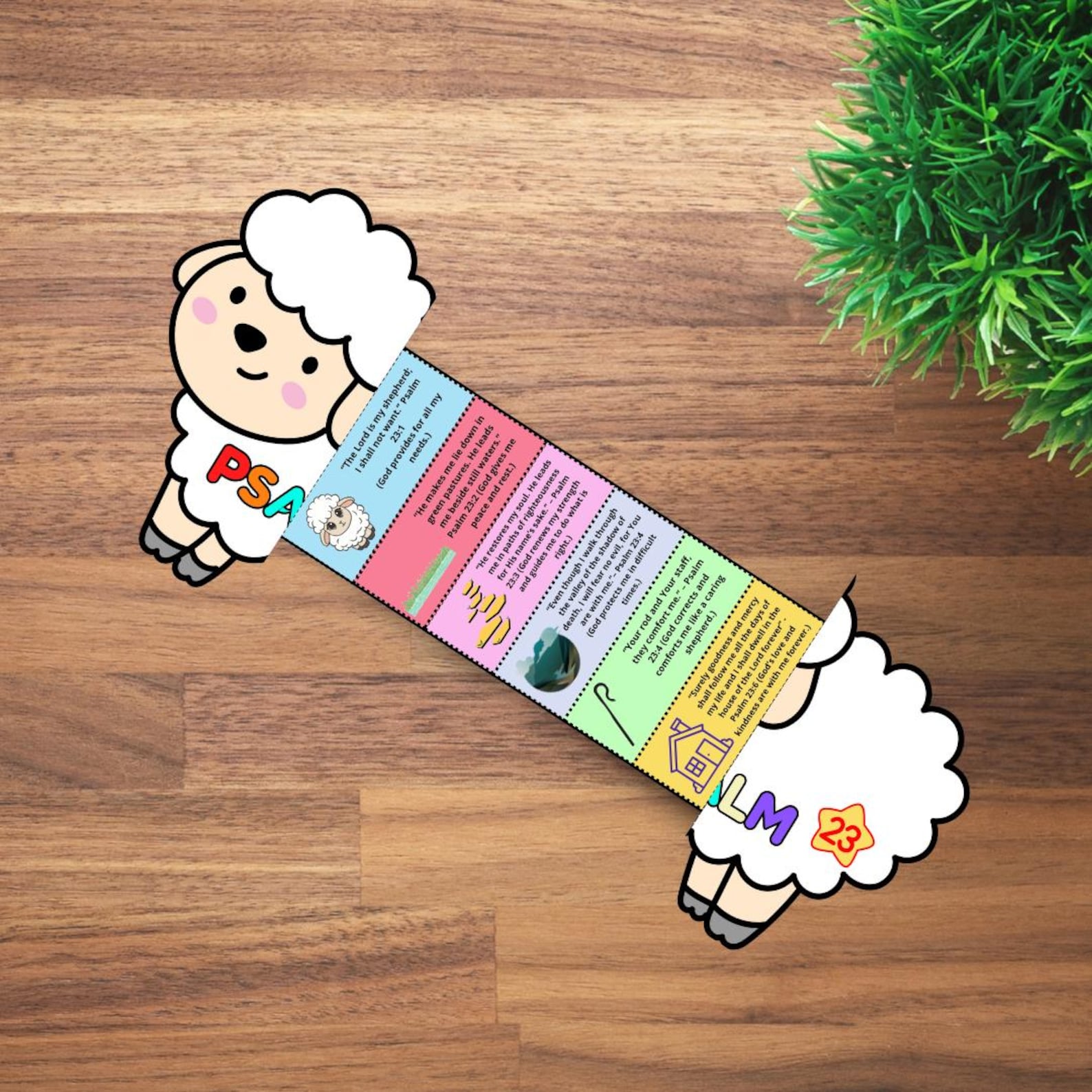 Psalm 23 Folding Surprise Bible Craft, Bible Lesson, Psalm Craft ...