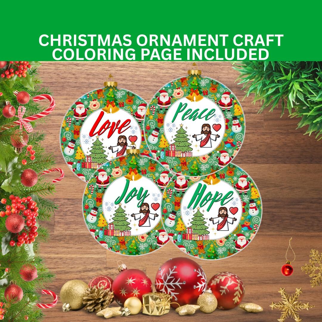 Christmas Bible Craft, Love Joy Peace Sunday School Craft, Advent ...