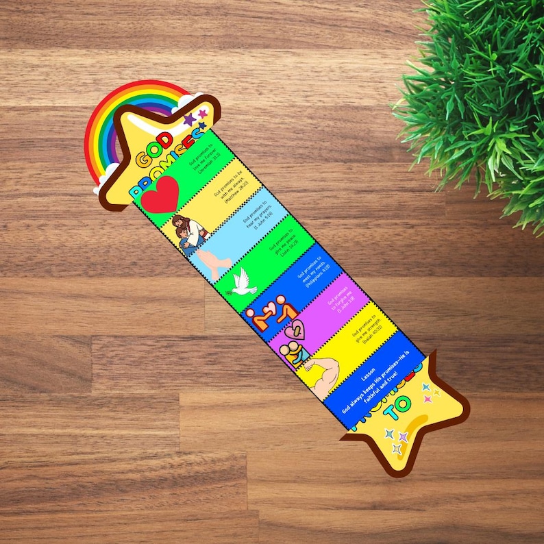 God's Promises Rainbow Craft Printable for Kids Sunday School Bible ...