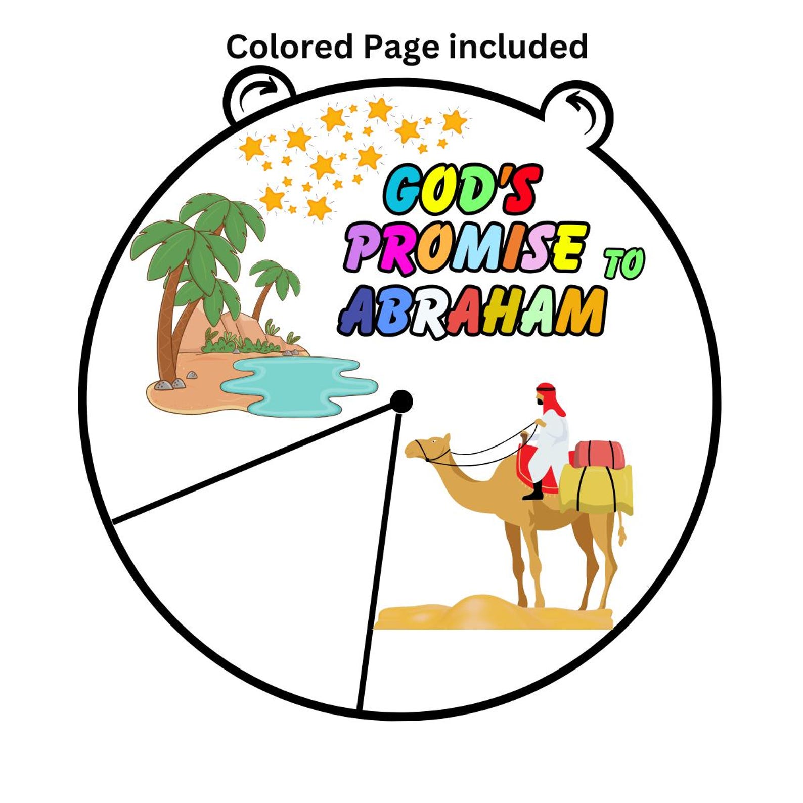 God's Promise to Abraham Coloring Wheel | Bible Story Activity for Kids ...
