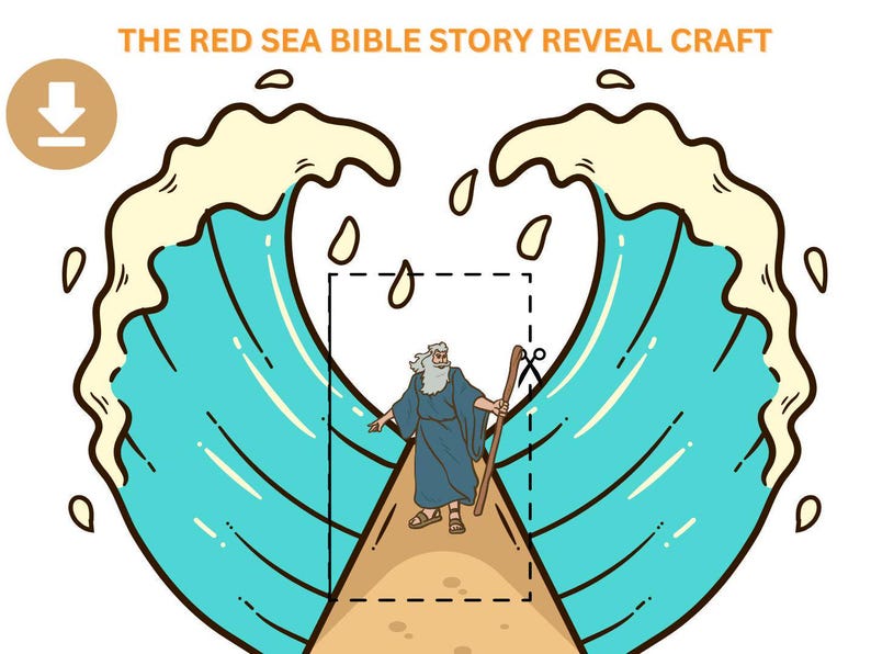 Moses and the Red Sea Bible Craft | Sunday School | Exodus 14 Activity ...