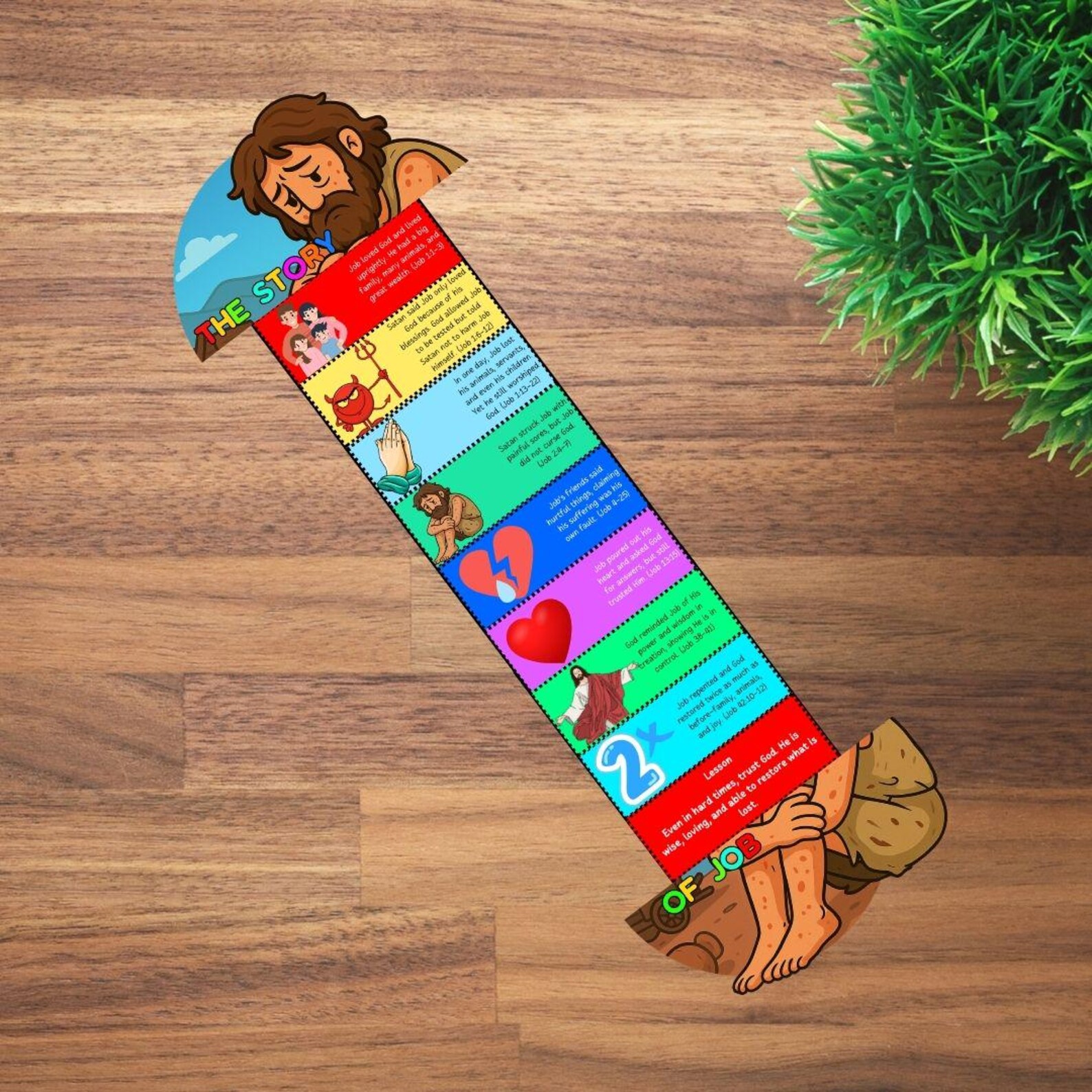 The Story of Job Folding Surprise Bible Craft, Bible Lesson, Memory ...