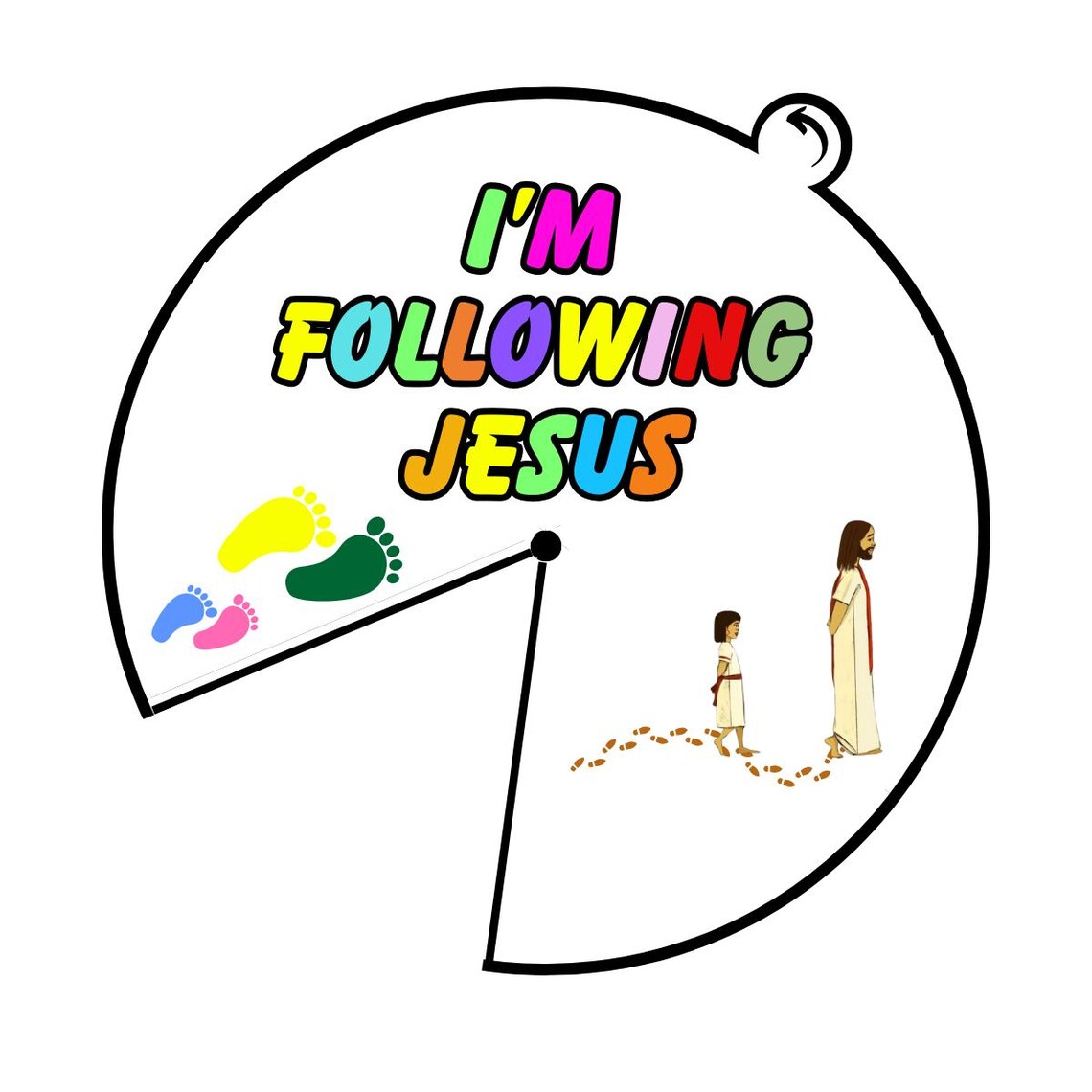 Following Jesus Kids Lesson, Coloring Wheel, Printable Bible Activity ...