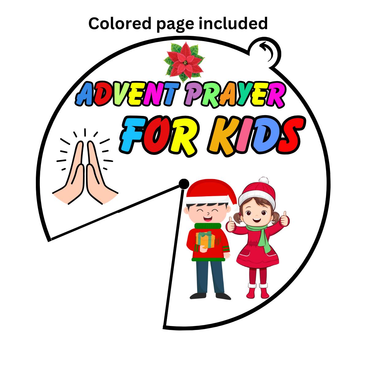 Advent Prayers Coloring Wheel, Bible Activity, Kids Bible Lesson ...