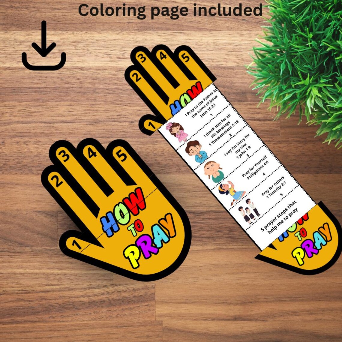 How to Pray Craft for Kids | Sunday School Bible Lesson | Learn to Pray ...