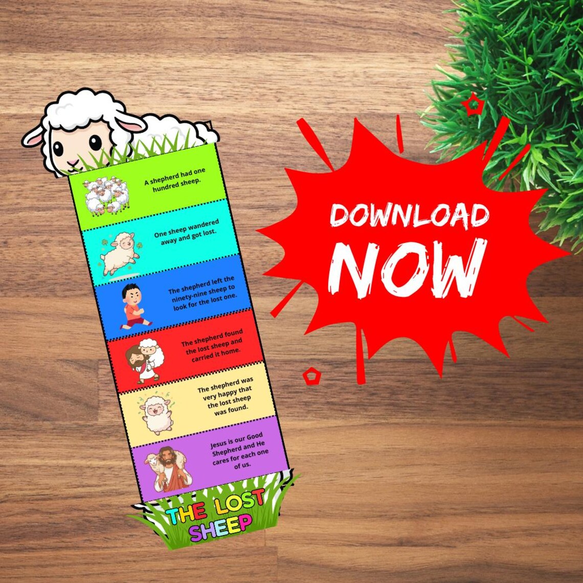 The Lost Sheep Bible Story Craft Printable for Kids Sunday School ...