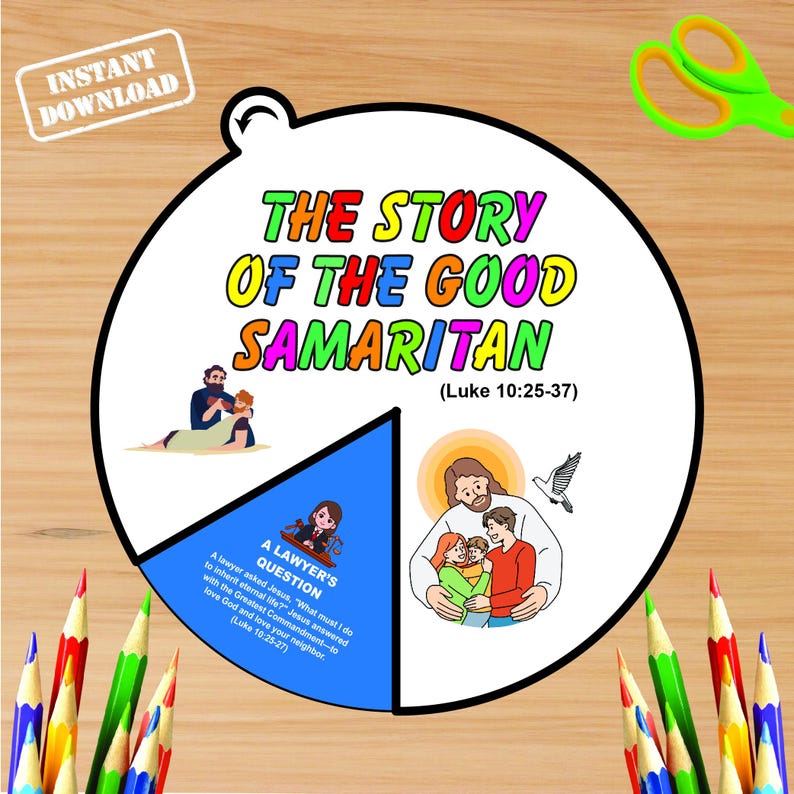 The Parable of the Good Samaritan Bible Lesson, Valentine's Day Bible ...