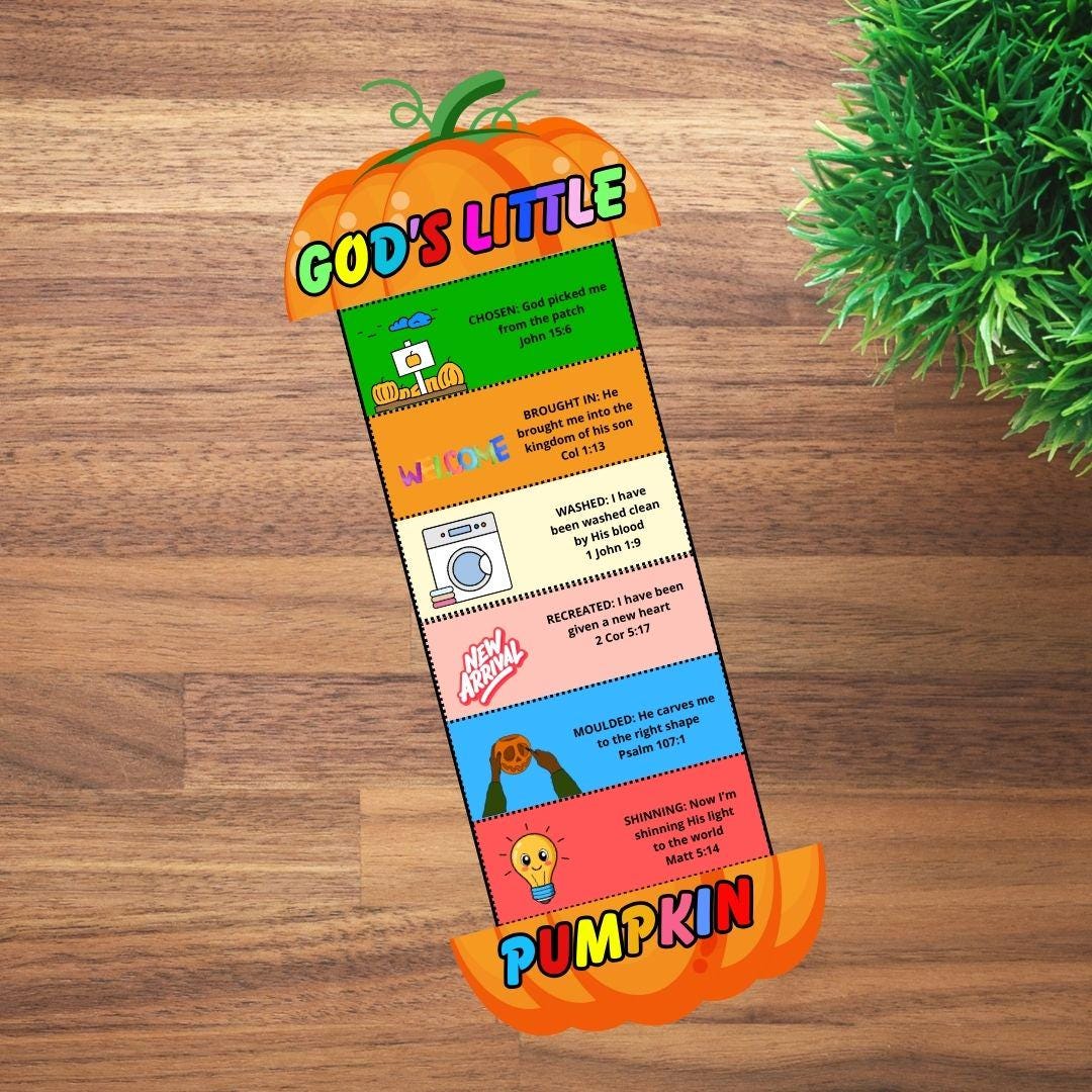 God's Pumpkin Folding Surprise Bible Craft, Halloween, Bible Lesson ...