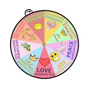 The Fruit of the Spirit Coloring Wheel, Bible Activity, Memory Game ...