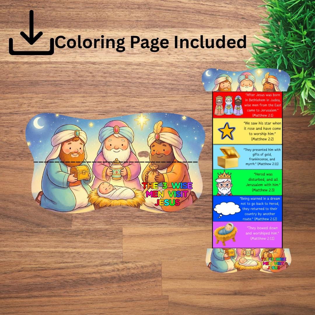 The Wise Men Folding Surprise Craft, Star of Bethlehem Story for Kids ...