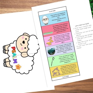 Psalm 23 Folding Surprise Bible Craft, Bible Lesson, Psalm Craft ...