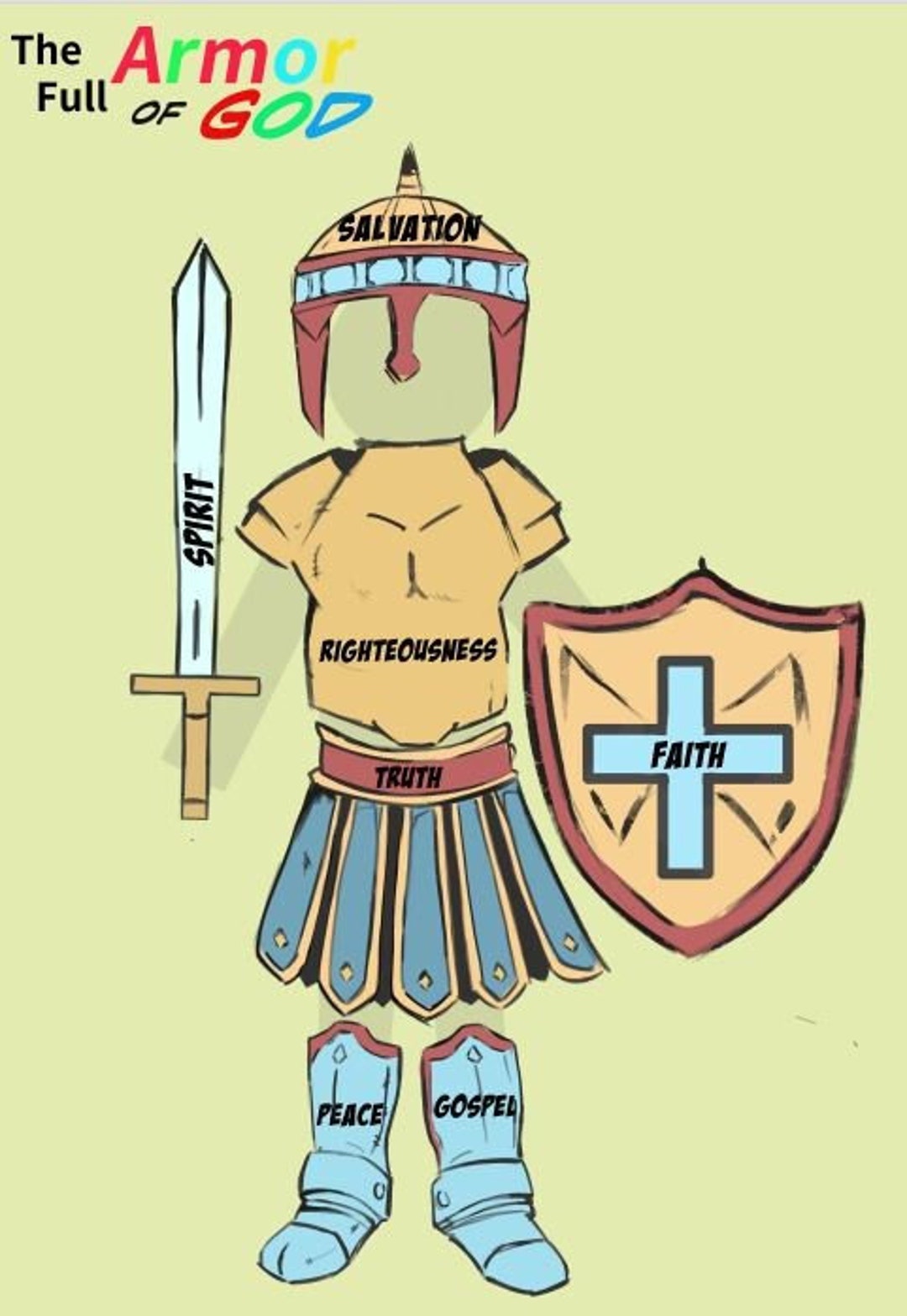 Armor of God Printable Activity, Bible Lesson, Ephesians, Sword of the ...
