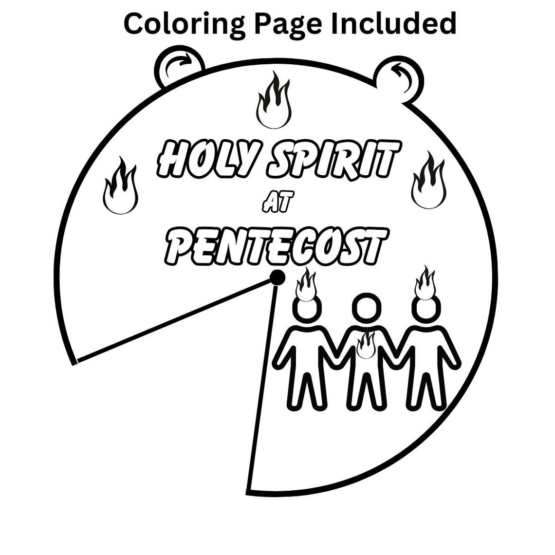 Pentecost Coloring Wheel, Acts 2 Bible Lesson, Sunday School Lesson ...