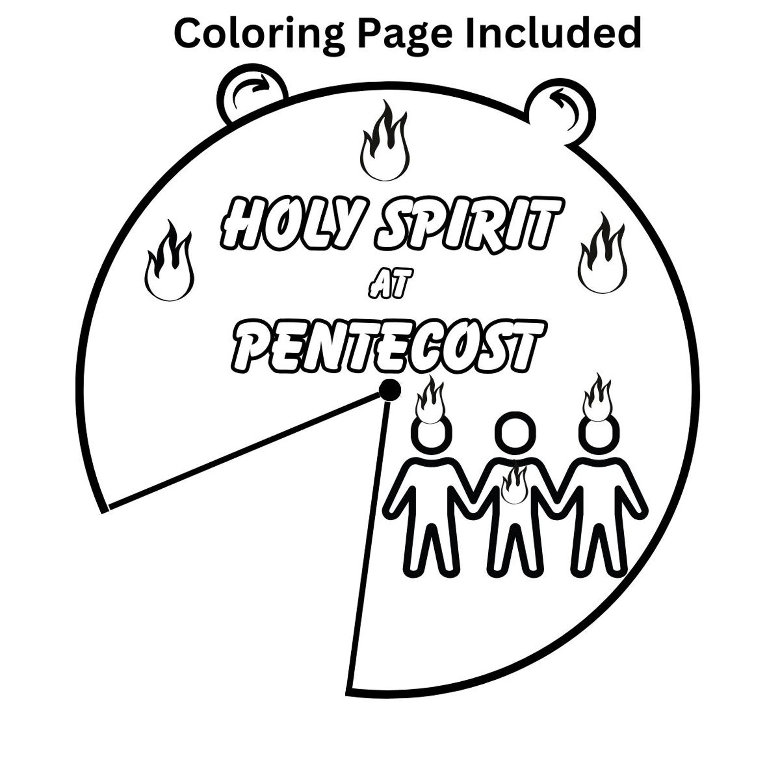 Pentecost Coloring Wheel, Acts 2 Bible Lesson, Sunday School Lesson ...
