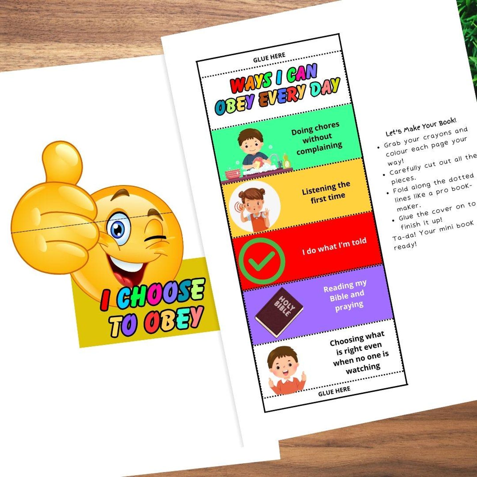 I Obey God Craft| Folding Surprise Bible Craft| Bible Lesson| Sunday ...