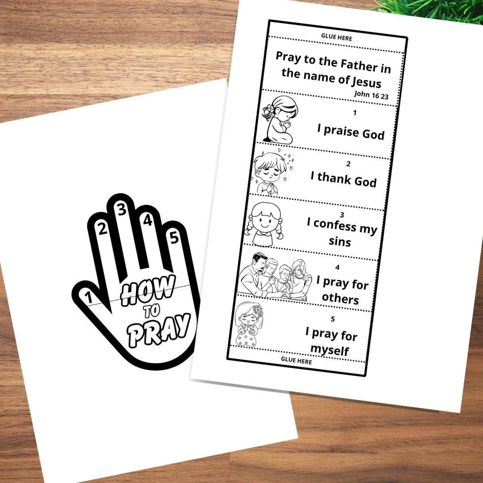 How to Pray Craft for Kids | Sunday School Bible Lesson | Learn to Pray ...