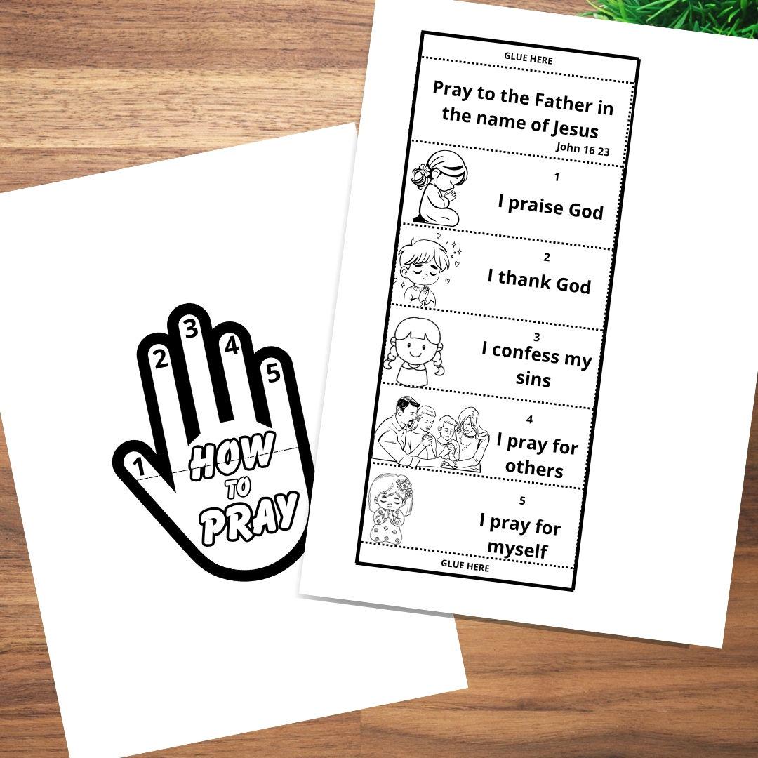 How to Pray Craft for Kids | Sunday School Bible Lesson | Learn to Pray ...
