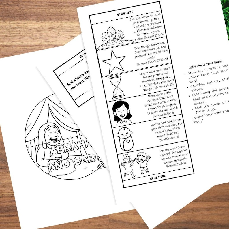 Abraham and Sarah Folding Surprise Bible Craft, Promise to Abraham and ...