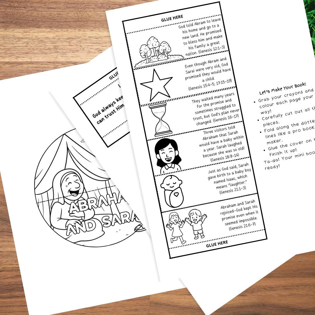 Abraham and Sarah Folding Surprise Bible Craft, Promise to Abraham and ...