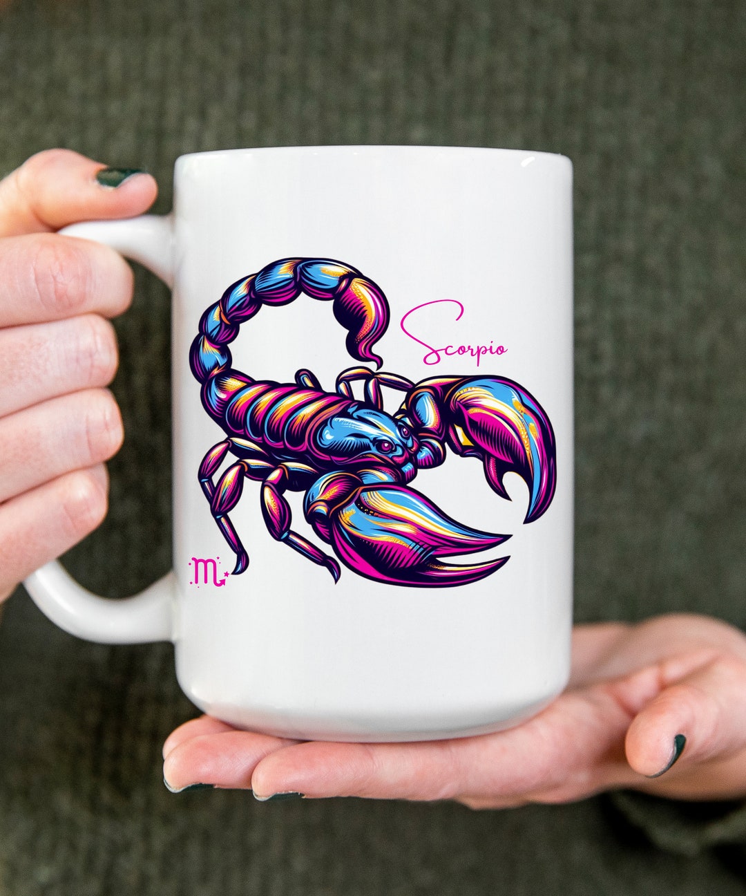Scorpio the Scorpion White Mug 15oz Scorpio Zodiac Coffee Mug - Etsy