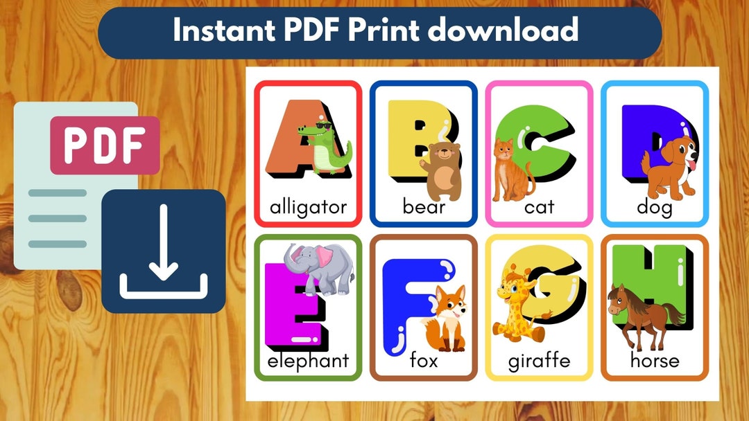 Animal ABC Alphabets for Kids - Etsy