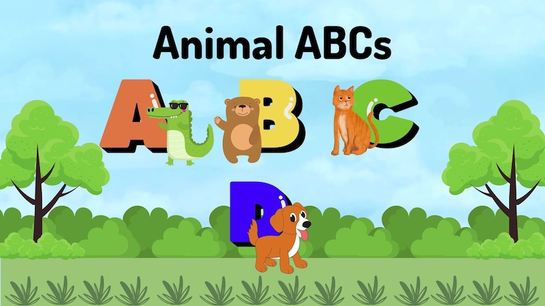Animal ABC Alphabets for Kids - Etsy