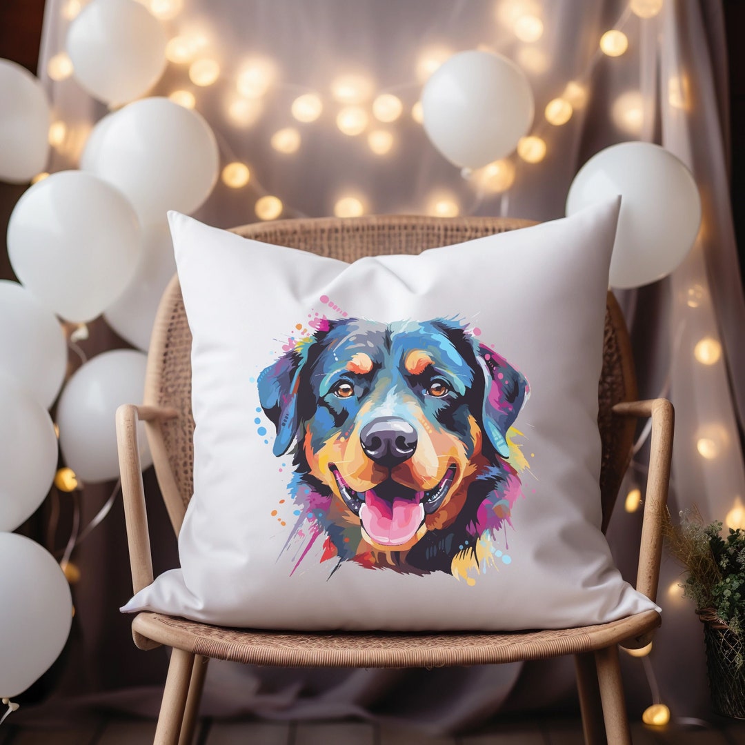 Rottweiler Pillow Rottie Pillow Pet Portrait Dog Face - Etsy