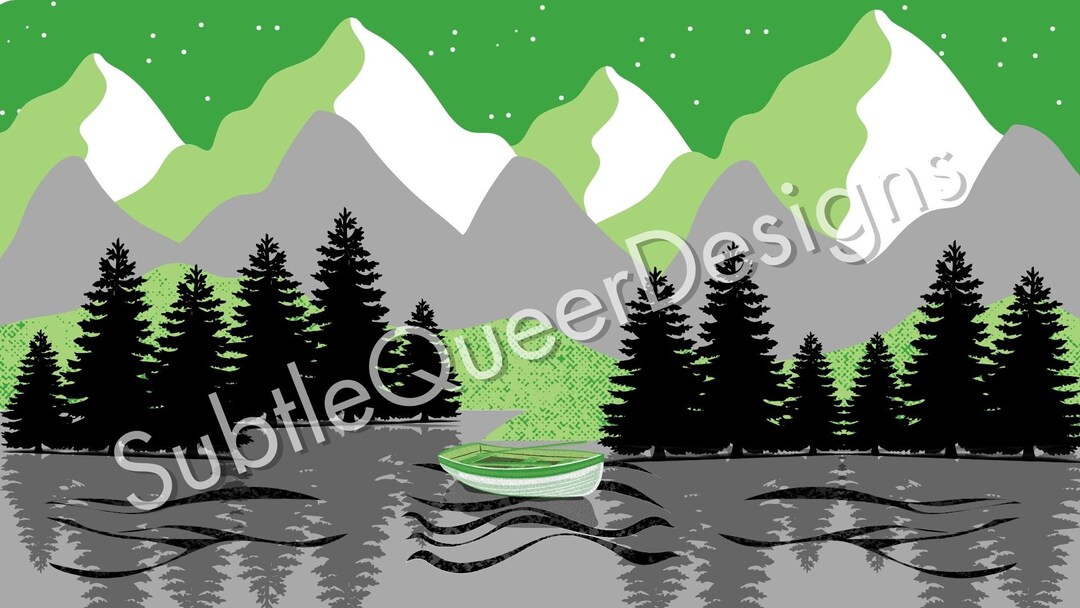 Lake Computer Background Aromantic Pride Colors DIGITAL DOWNLOAD - Etsy