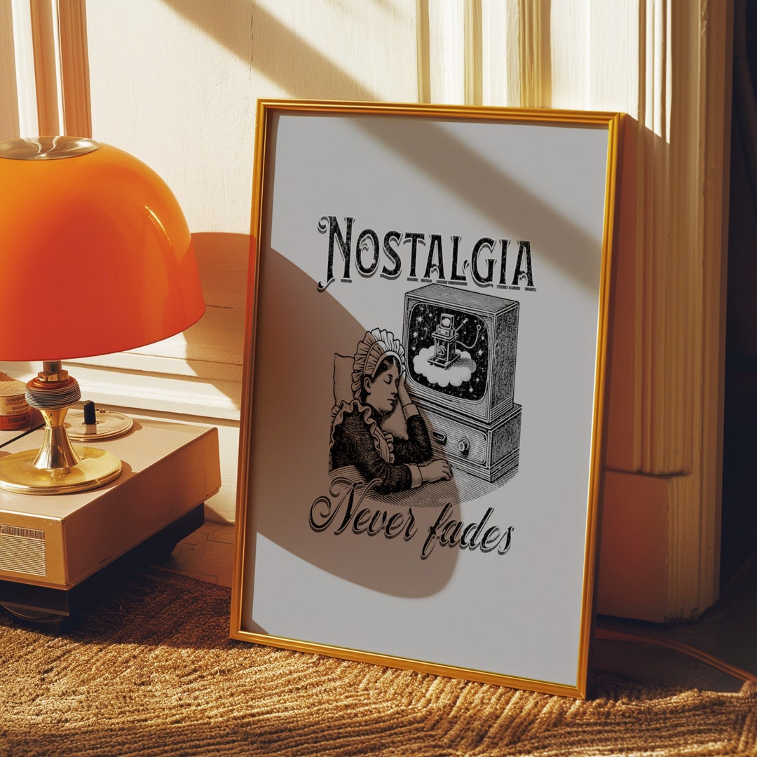 Retro Retro Art Print Retro TV Poster ''nostalgia Never Fades'' Retro ...