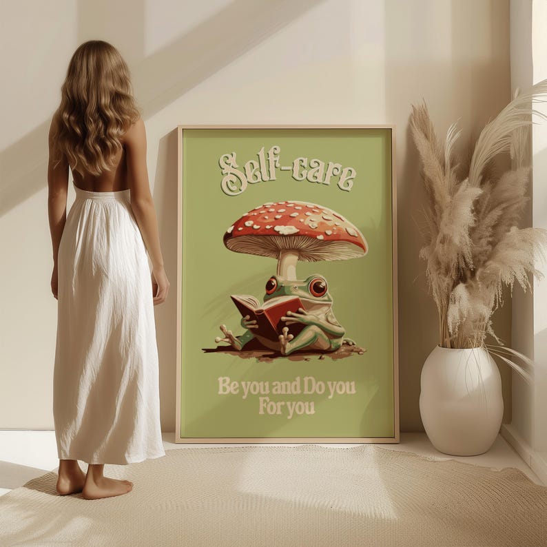 Reading Poster Retro Frog Poster Cute Retro Quirky Print Classroom ...