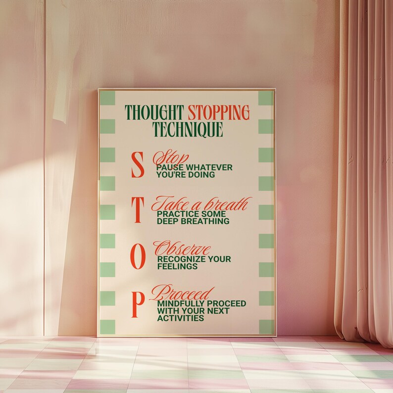 Mental Health Poster, Anxiety Coping Poster, Therapy Poster, Psychology ...