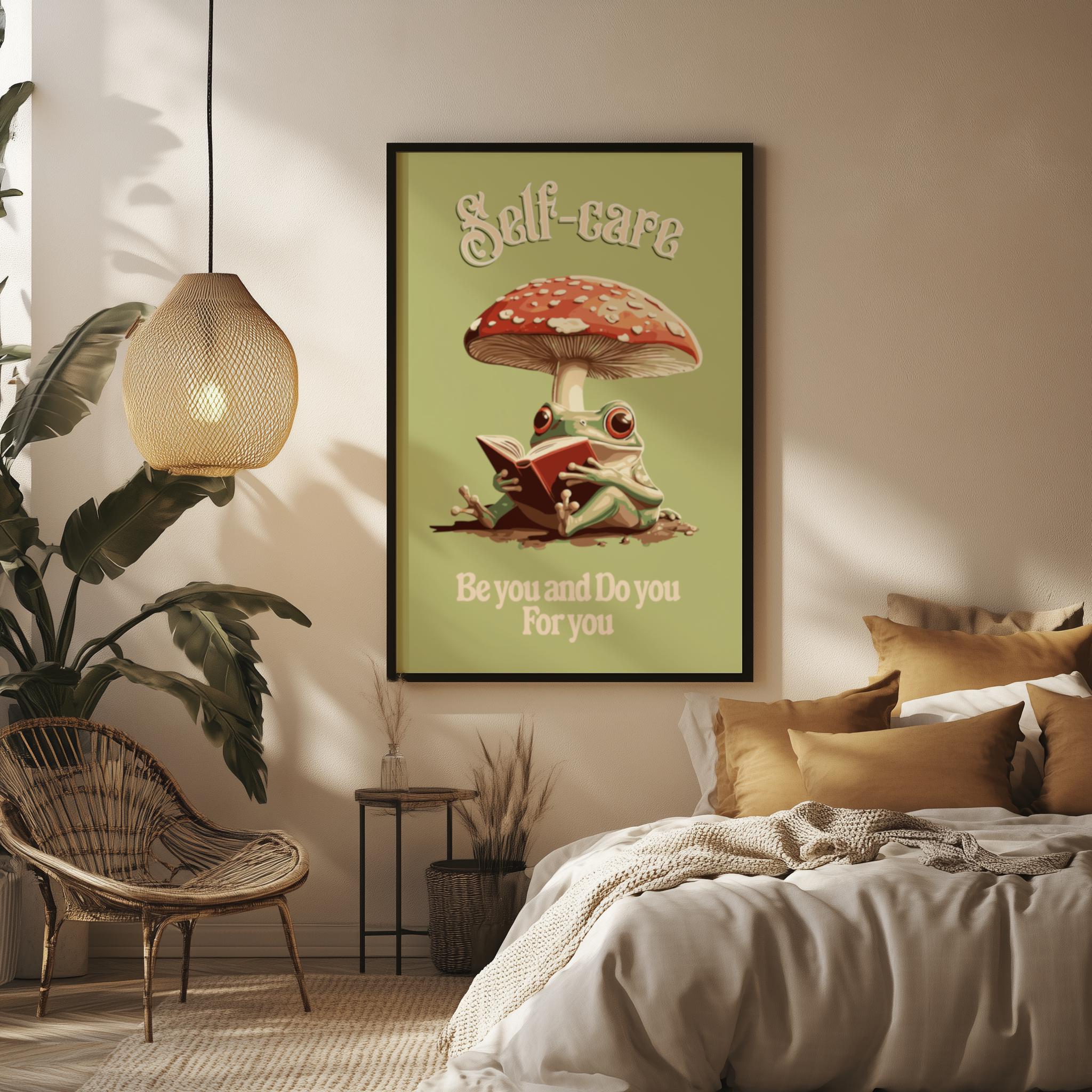Reading Poster Retro Frog Poster Cute Retro Quirky Print Classroom ...