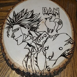 Anime Character Commission Pyrography Art, Handmade Personalized Wood ...