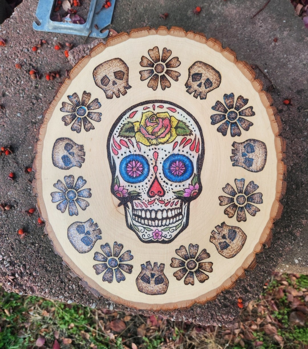 Custom Wood Burned Art Commission, Handcrafted Design Add Text Drawn ...