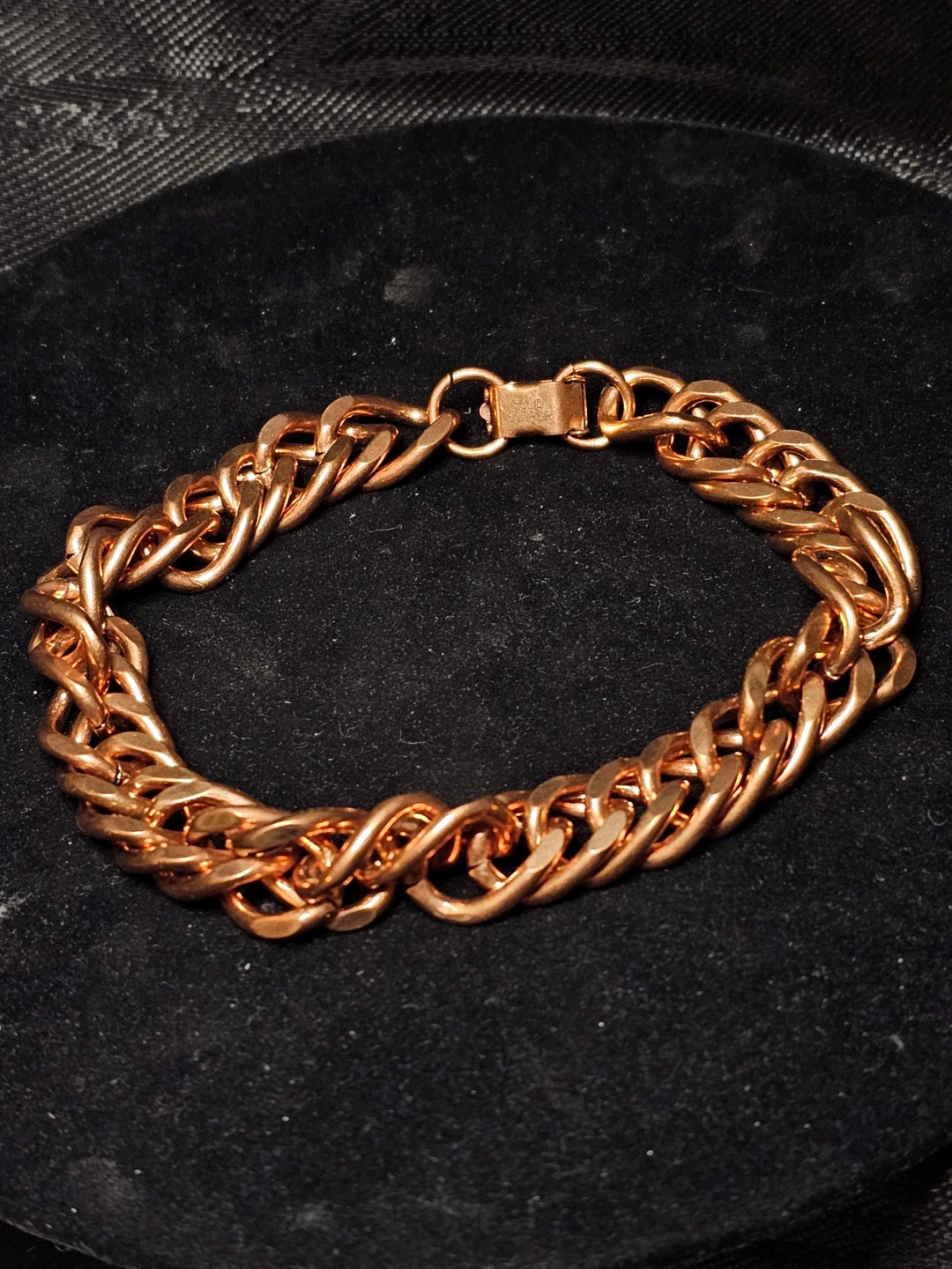 SALE Solid Copper Link Bracelet 5 Inches Large Etsy
