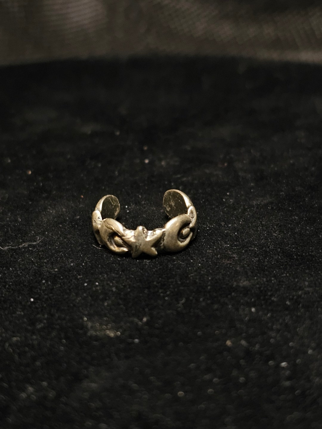 Star and Moon Toe Ring Sterling Silver Adjustable - Etsy