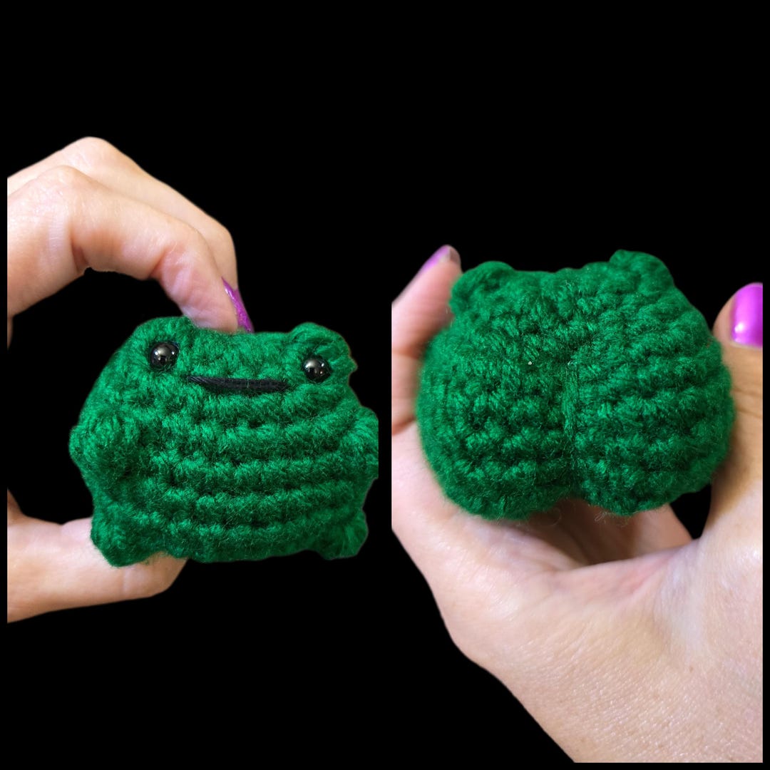 Crochet Cheeky Frog With Chonky Booty | Bubble Butt Frog Gift ...