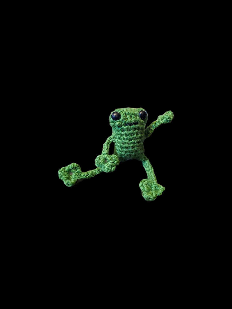 Crochet Derpy Frog | Amphibian Amigurumi | Optional Ornament Hanger or ...