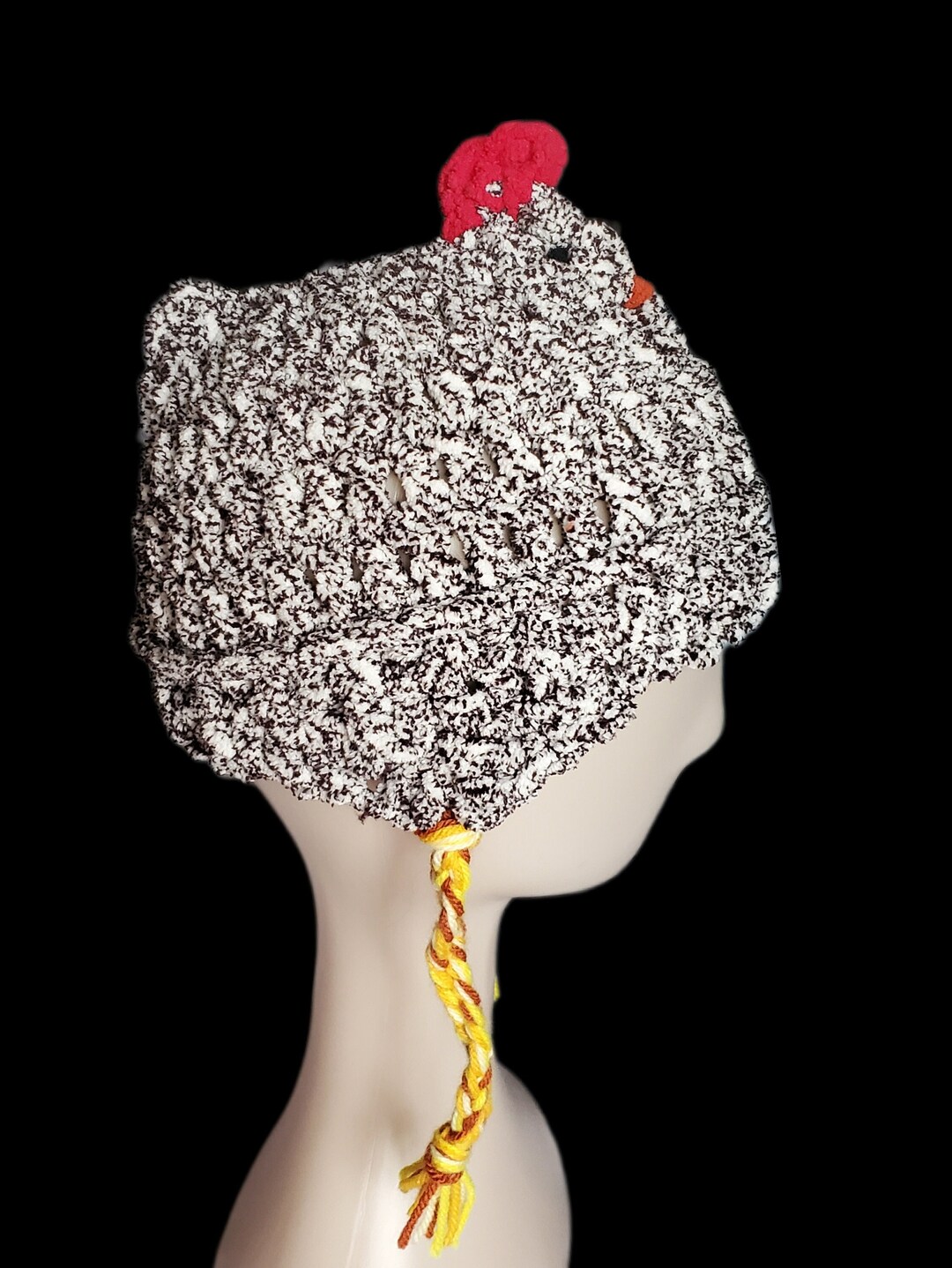 Crochet Chicken Hat | Toddler\small Child Sized Chicken Beanie | Soft ...