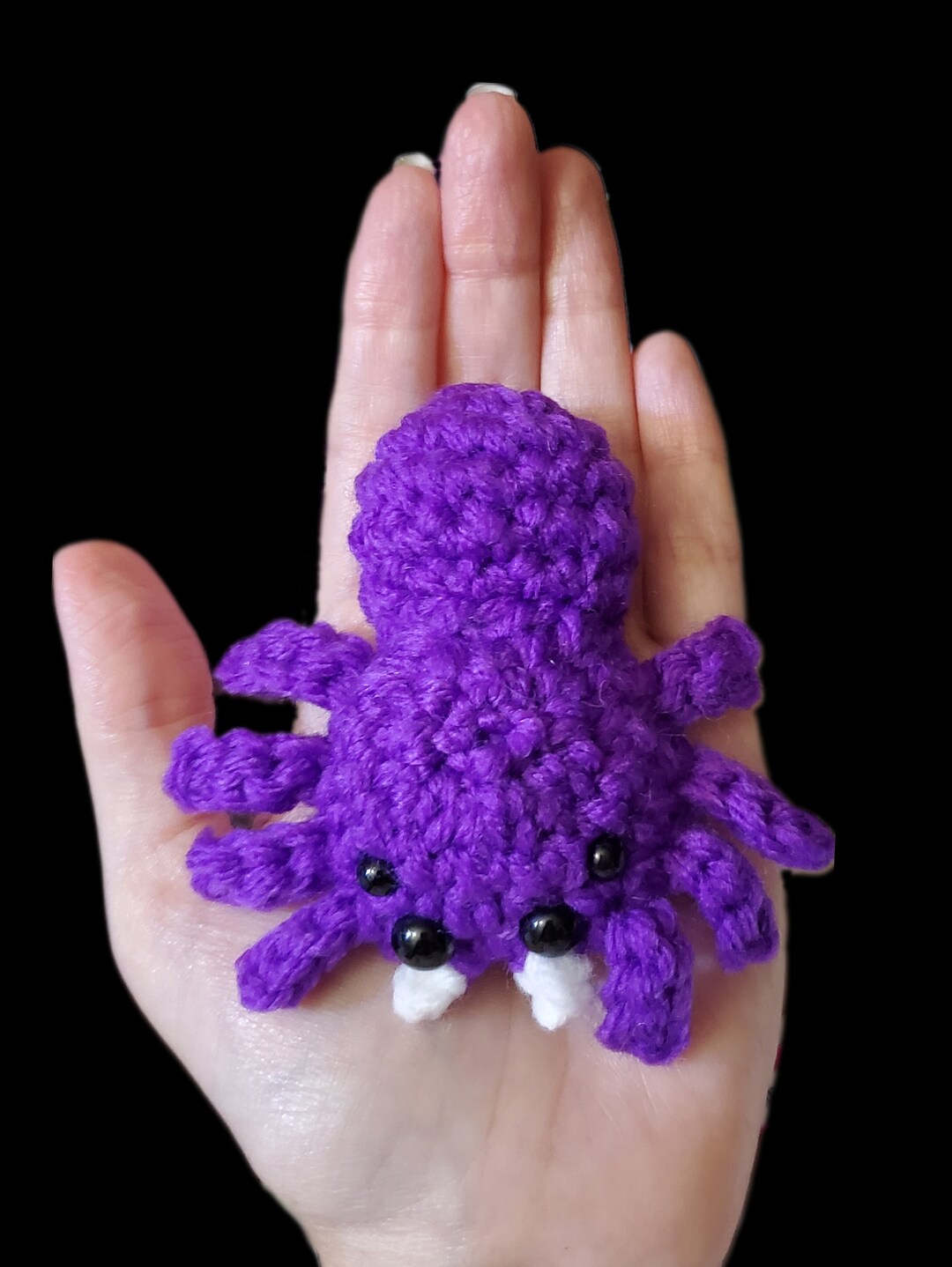 Crochet Jumping Spider | Cute Baby Spider | Halloween Decor | - Etsy