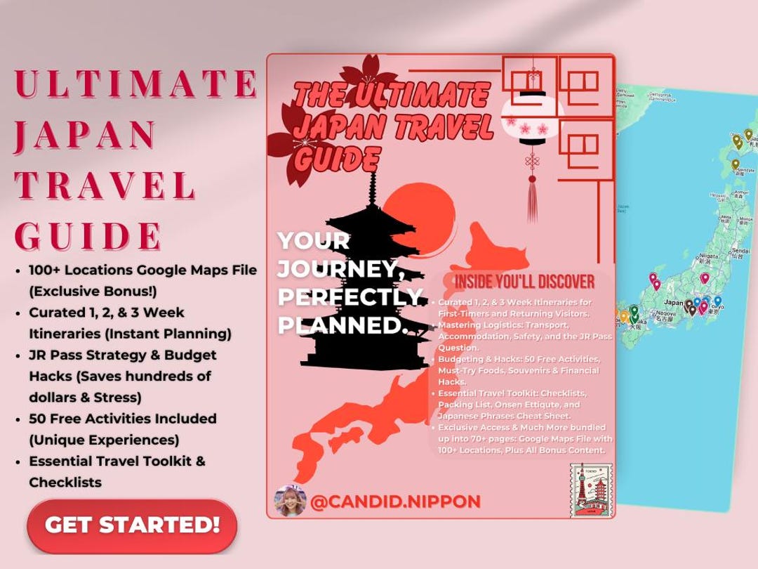 Japan Trip Planner PDF | 100+ Google Maps Pins | 1, 2 & 3 Week Japan ...