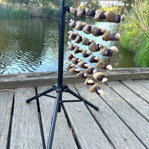 Mixed:kenari+panji+palla+ Bendo Nut Shell Pods Chimes + Stand ...