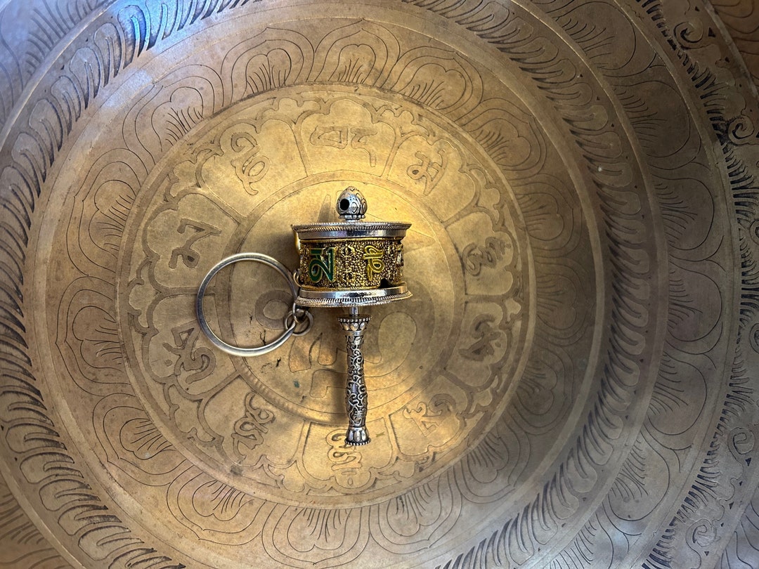 Buddhist Prayer Wheels- Dorjie- Buddha Head- Mini Keyring…hanging ...