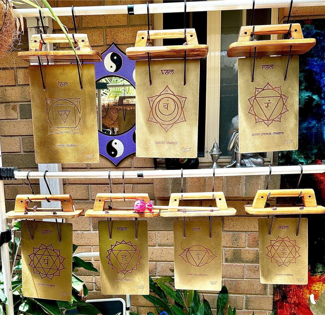 7 Chakras Handmade Gong Plates & Cosmic Frequencies Earth/moon/sun Gong ...
