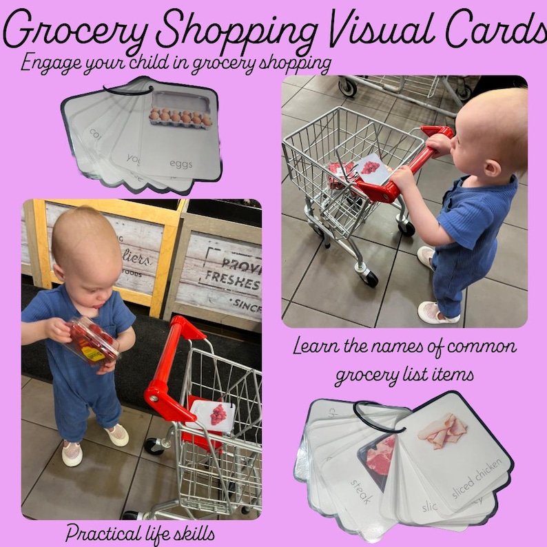 Visual Grocery Cards Printable - Etsy