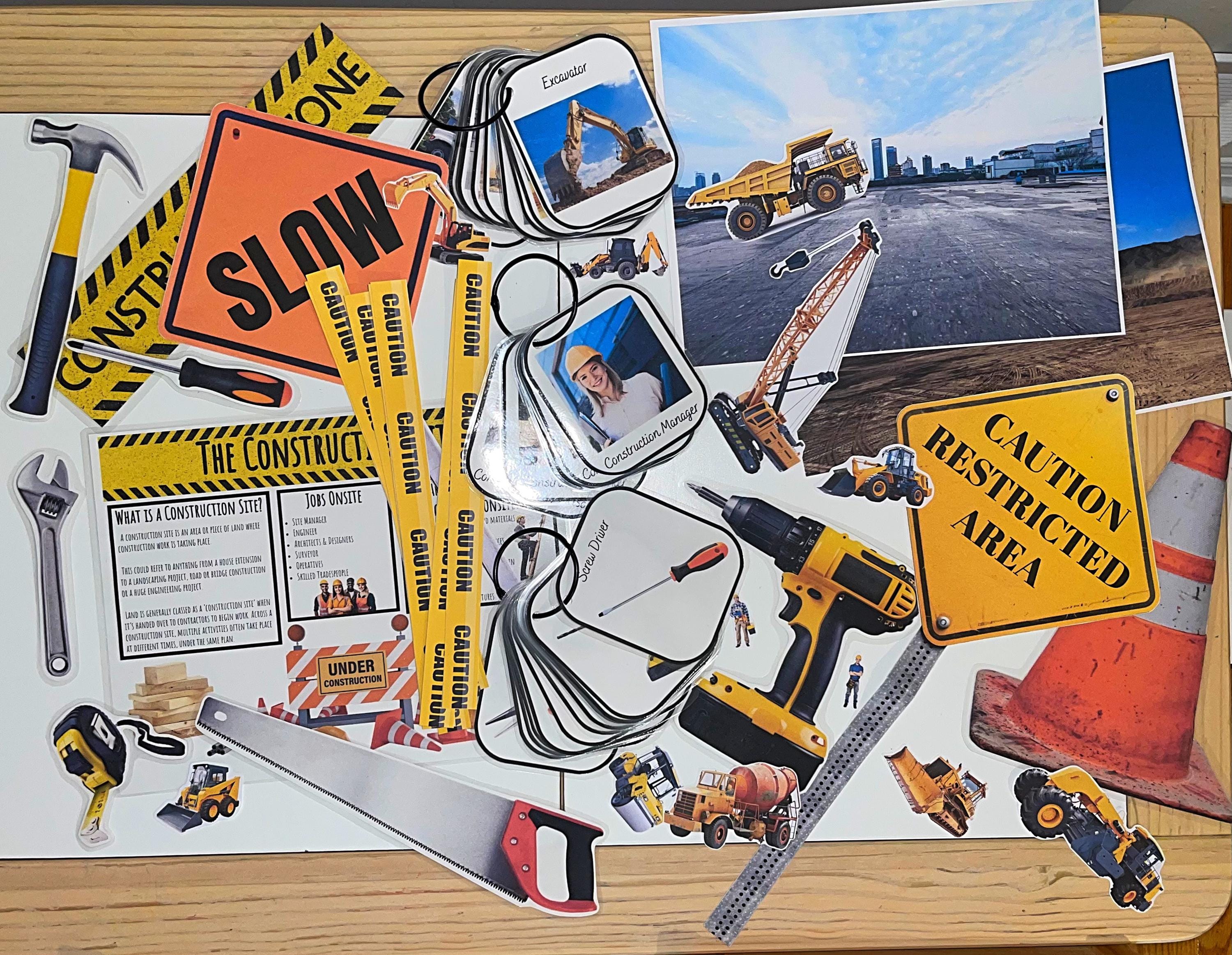 Construction Site Pack, Dramatic Play, Homeschool Materials, Unit Study ...