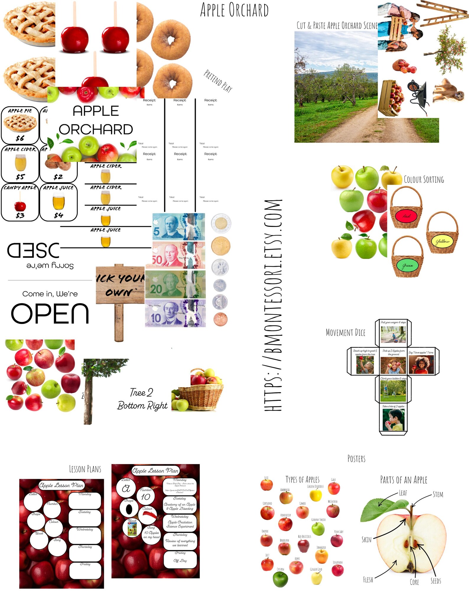Apple Orchard Dramatic Play Printables - Etsy