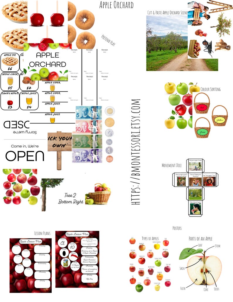 Apple Orchard Dramatic Play Printables - Etsy